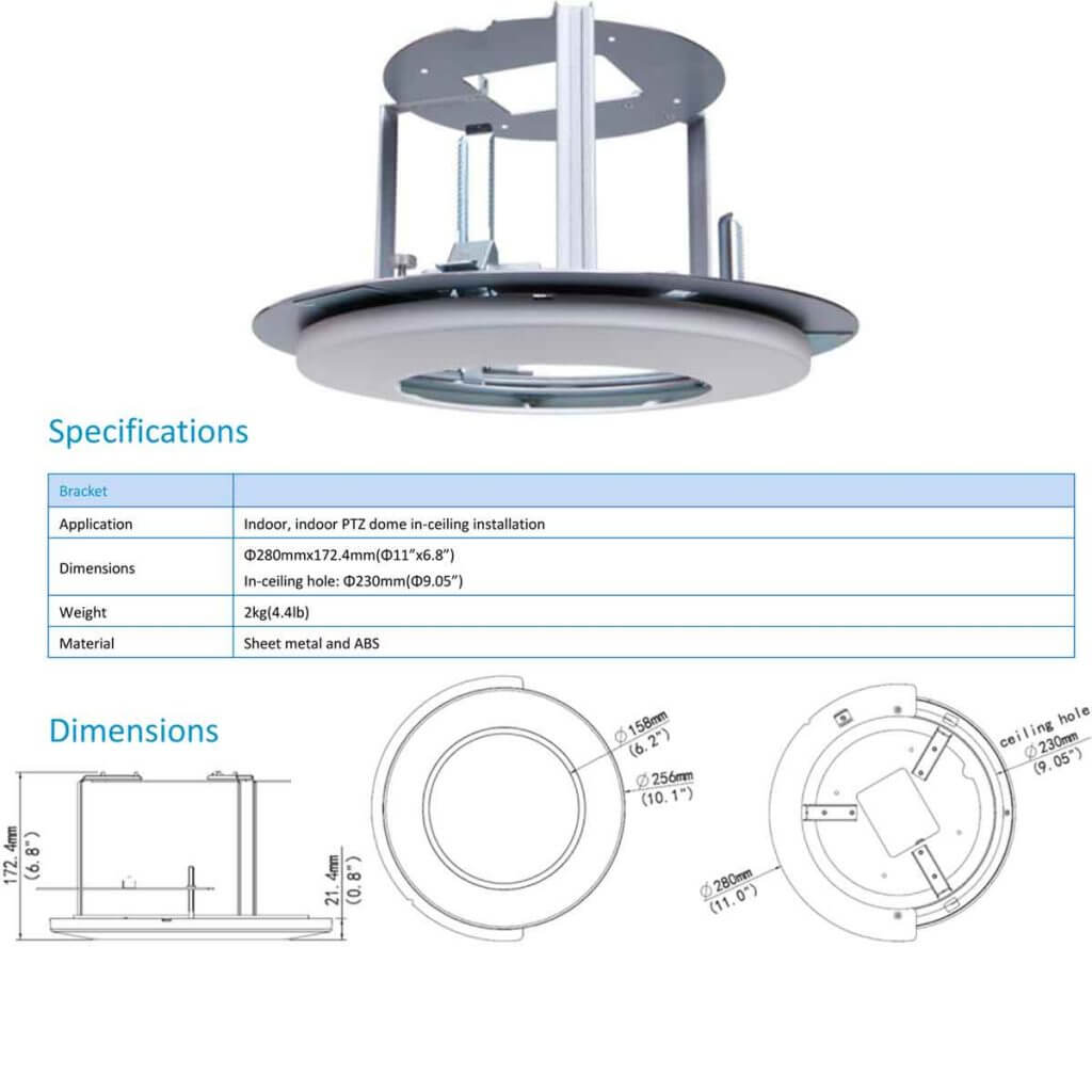 Recessed Ceiling Mount - Rugged Cams
