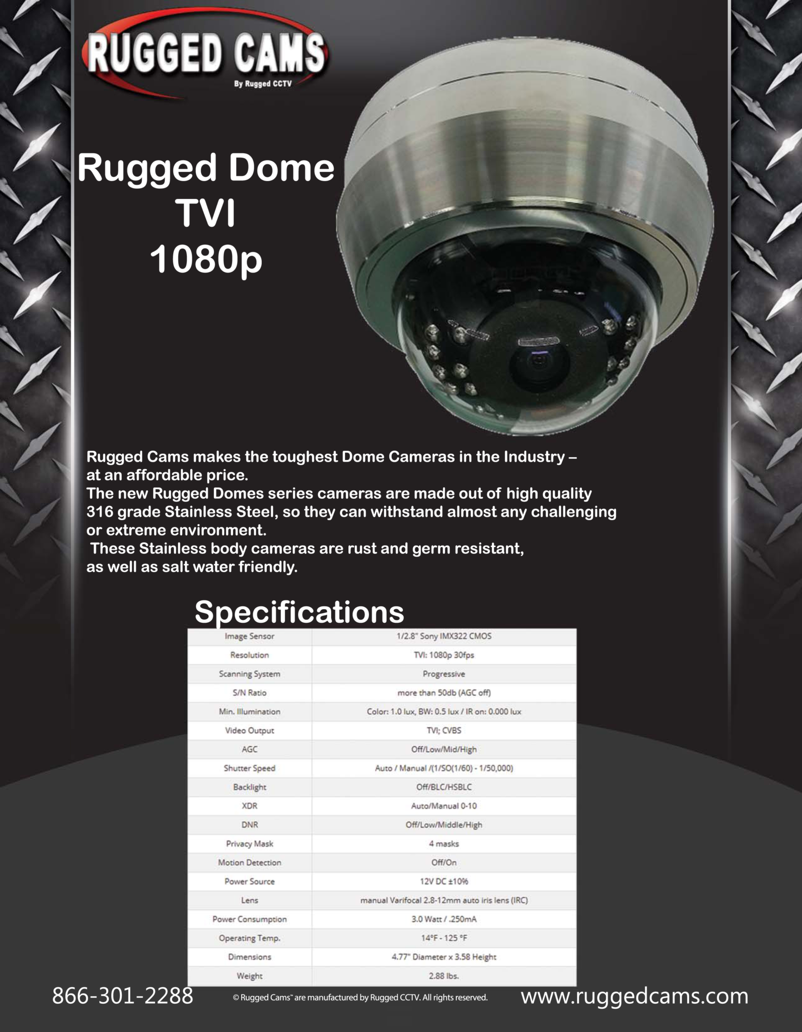 Stainless Steel Security Camera